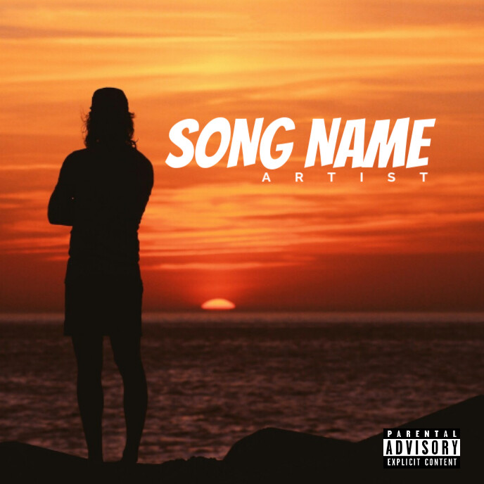 Orange Joyful Song Album Cover Template Postermywall