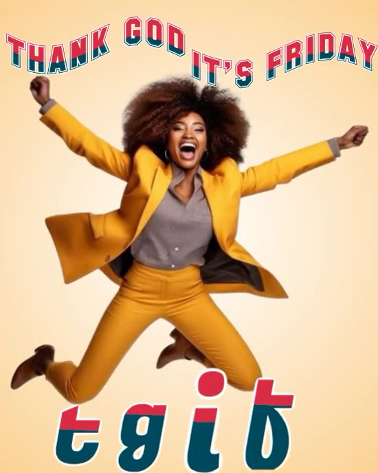 Copy of Orange Joyful Tgif Instagram Portrait | PosterMyWall