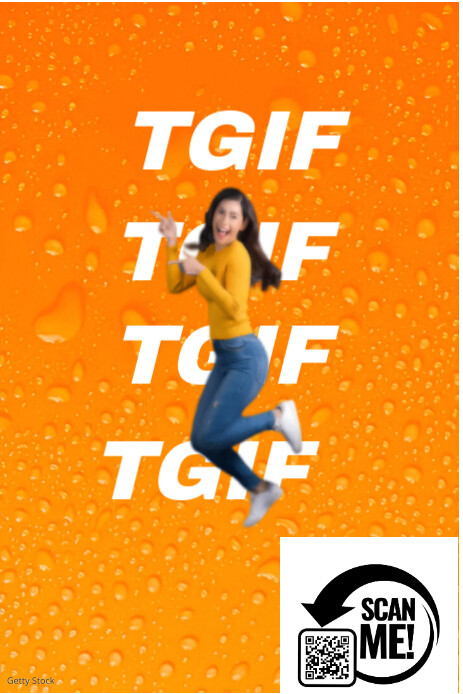 Orange Joyful Tgif Pinterest Graphic Template | PosterMyWall
