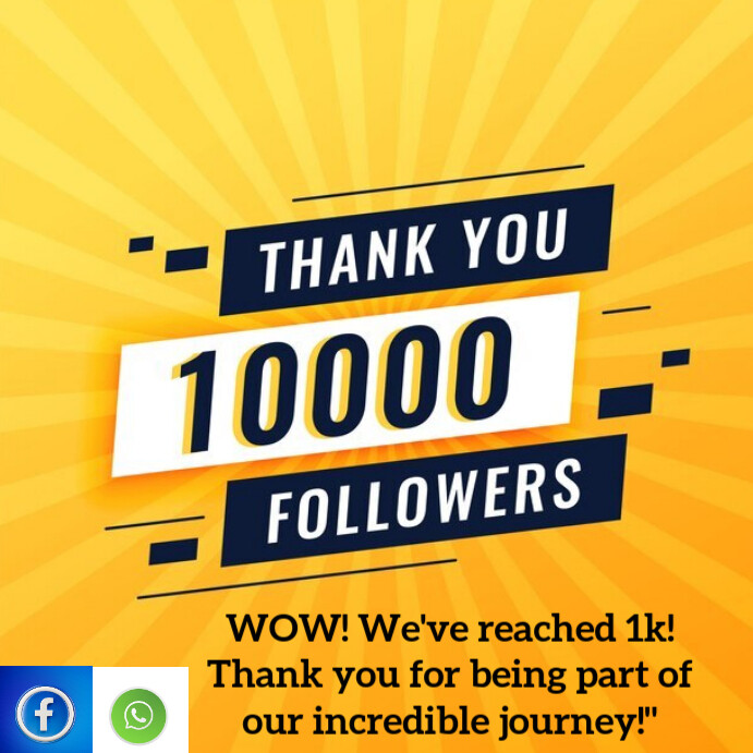 Orange Joyful Thank You Follwers Instagram Post Template | PosterMyWall