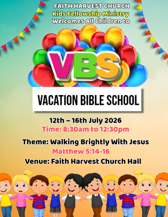 Modèle Vacation Bible School | PosterMyWall