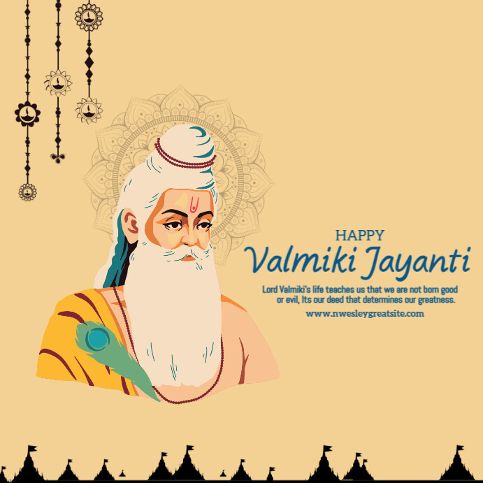 Copy of Orange Joyful Valmiki Jayanti Square (1:1) | PosterMyWall