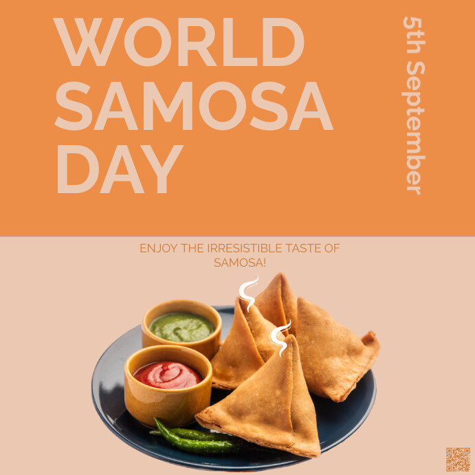 Plantilla de Orange Joyful World Samosa Day Instagram Post | PosterMyWall