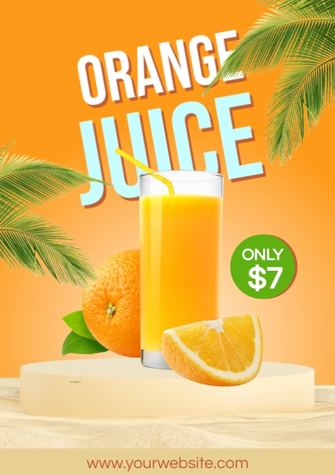 Copy of Orange Juice A4 | PosterMyWall