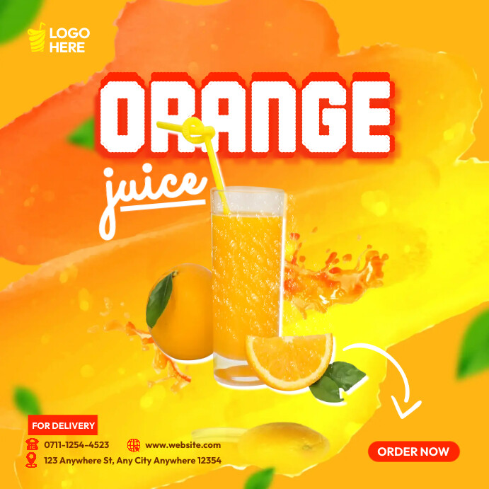 Orange Juice add flyer Template | PosterMyWall