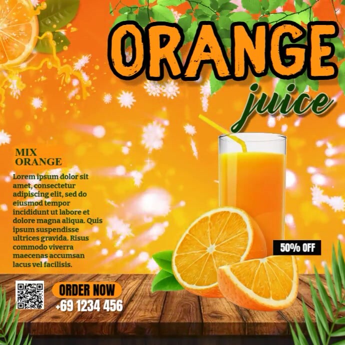 Copy of Orange Juice | PosterMyWall