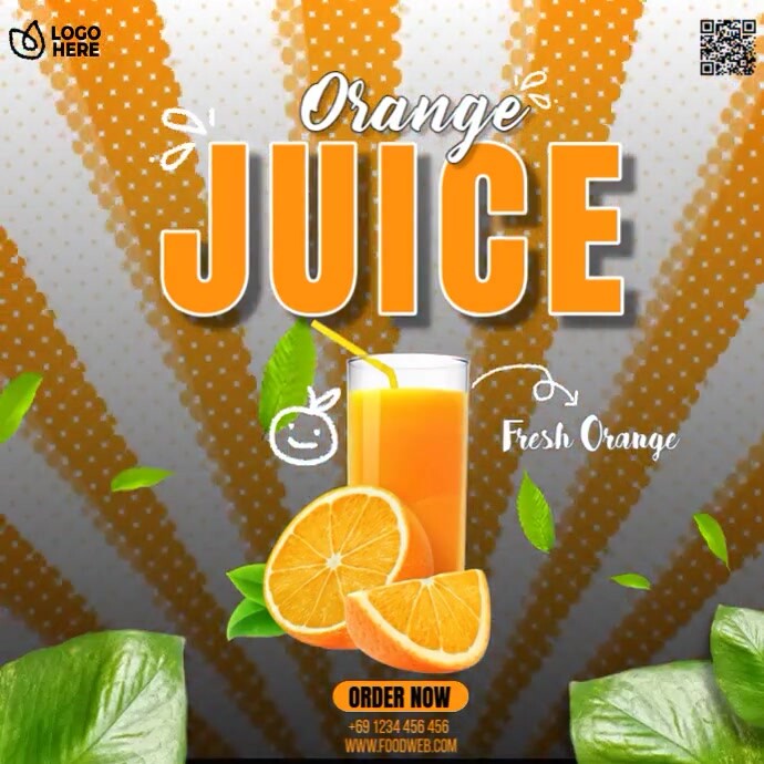 Orange Juice Template | PosterMyWall