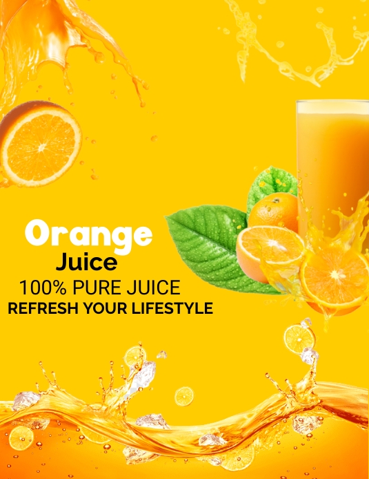 orange juice flyer Template | PosterMyWall