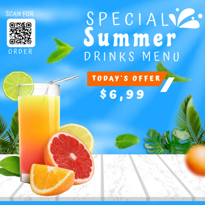 Copy of Orange Juice Menu | PosterMyWall