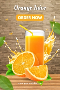 Orange Juice/drink poster design Template | PosterMyWall