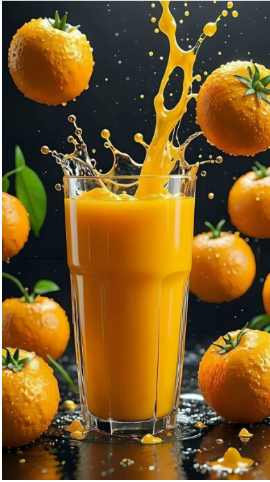Orange juice splash Template | PosterMyWall