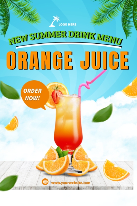 Copy of Orange Juice Template | PosterMyWall