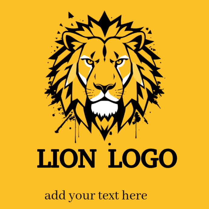 Orange Lion Logo Logo Template | PosterMyWall