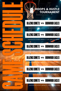 Professional Soccer Tournament Schedule Poster Template | PosterMyWall