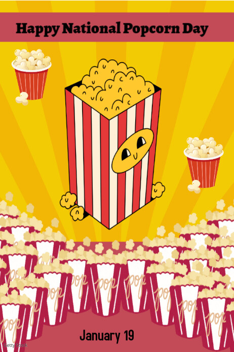 Orange List-based Popcorn Poster Template | PosterMyWall