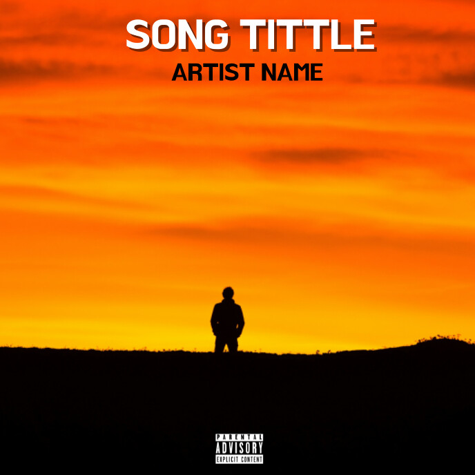 Plantilla de Orange Lonely Sad Music Song Cover Album Cov | PosterMyWall