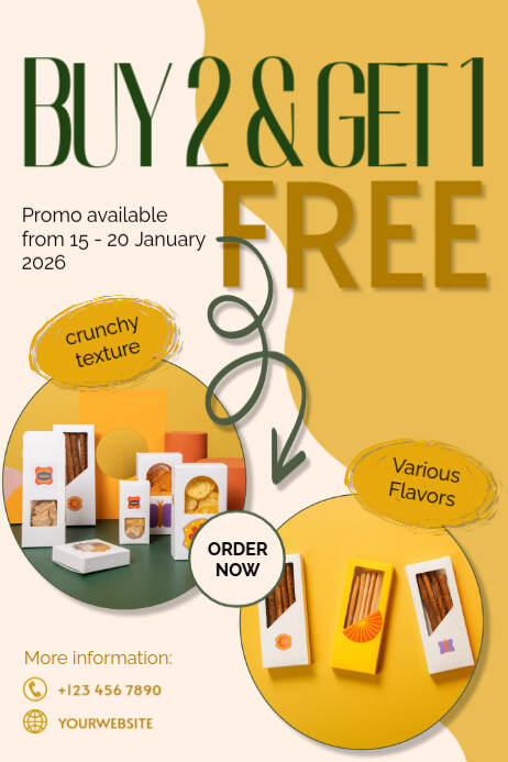 Copy of Orange Maksimalis Buy 1 Get 1 Poster | PosterMyWall