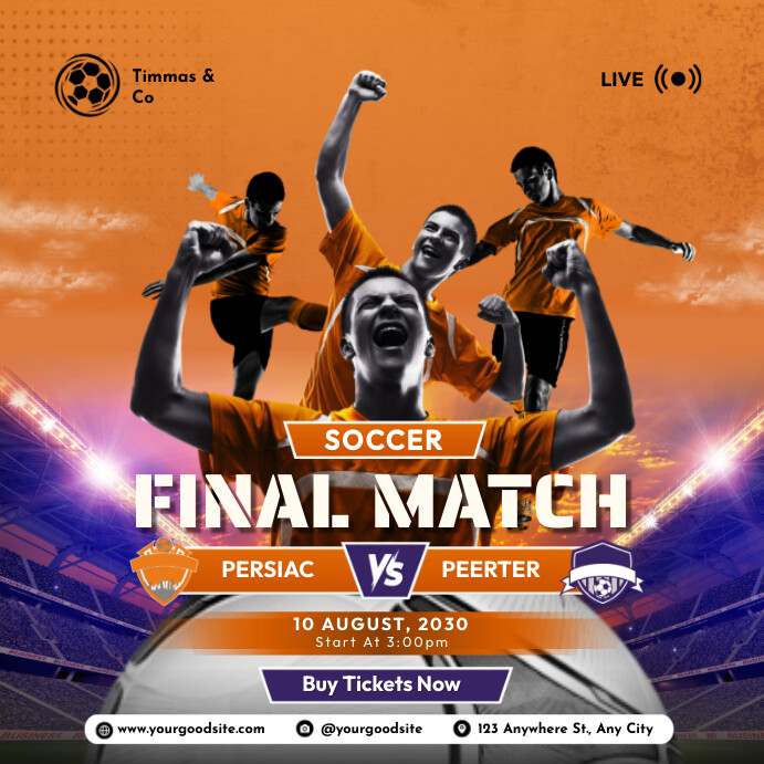 Orange Maksimalis Orange And Purple Modern So Template | PosterMyWall