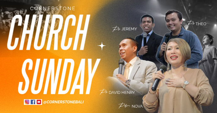 Orange Maksimalis Sunday Service Sampul Acara Facebook Template ...