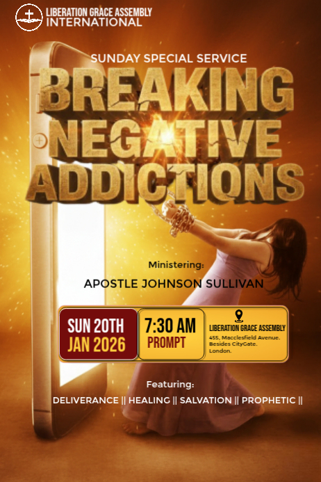 Orange Maximalist Breaking Negative Addictions Church Flyer - Spiritual ...