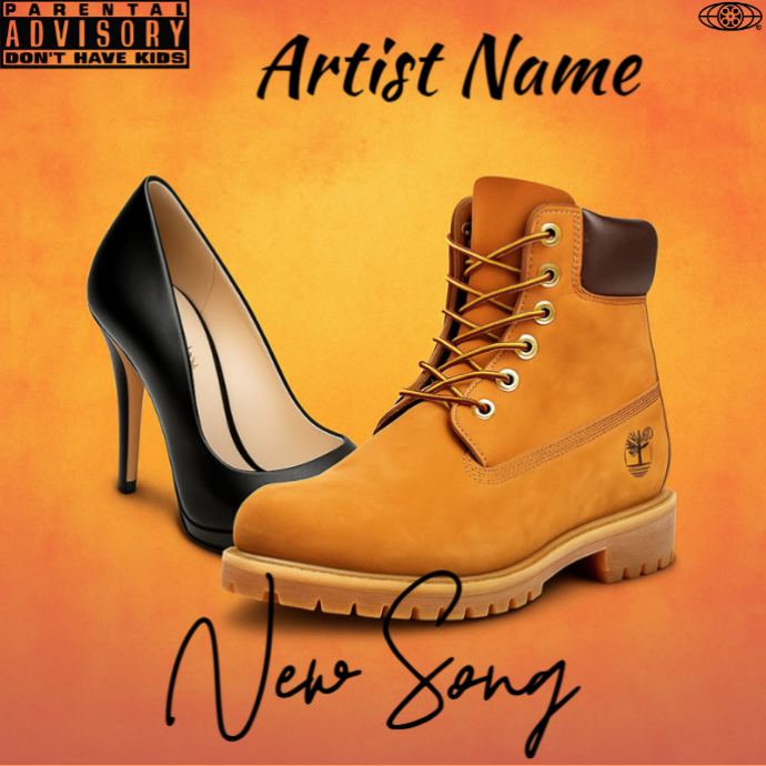 Orange Maximalist Cd Mixtape Album Cover Template | PosterMyWall