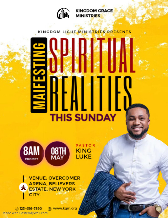 Orange Maximalist Church Flyer (us Letter) Template | PosterMyWall