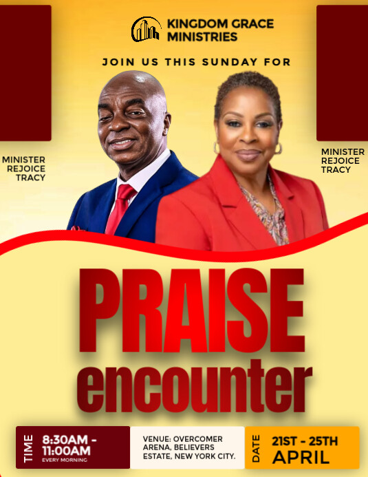 Orange Maximalist Church Flyer (us Letter) Template | PosterMyWall