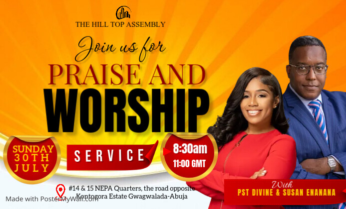 Orange Maximalist Church Flyer Us Legal Template | PosterMyWall