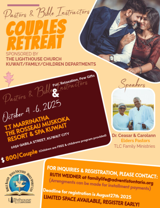 Copy of Orange Maximalist Couples Retreat Flyer (us Letter) | PosterMyWall