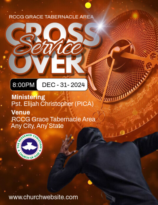 Orange Maximalist Cross Over Service Flyer (us Letter) Template ...