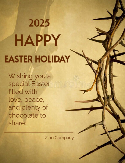 Copy of Orange Maximalist Easter Holiday Flyer (us Letter) | PosterMyWall