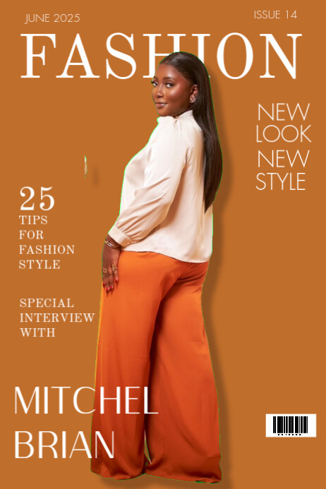 Copy of Orange Maximalist Fashion Magazine Cover Model Poster ...