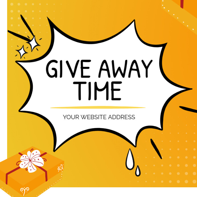 Copy of Orange Maximalist Give Away Gift Posts Instagram Post ...