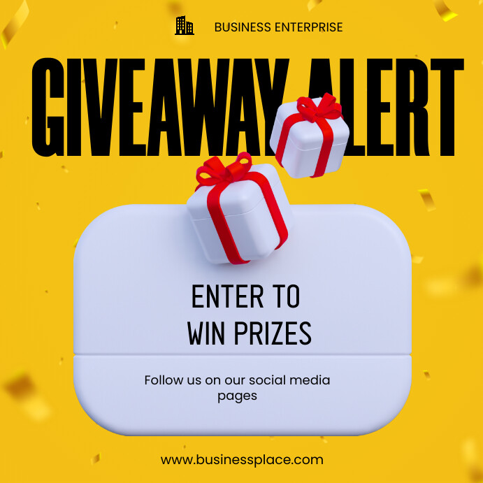 Orange Maximalist Giveaway Announcement Insta Template | PosterMyWall