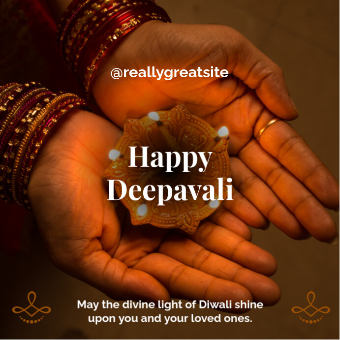 Orange Maximalist Happy Deepavali Instagram Post Template | PosterMyWall