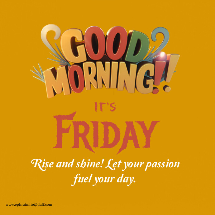 Good Morning Happy Friday Logos