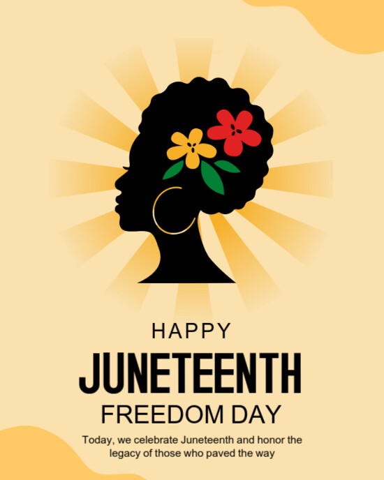 Copy of Orange Maximalist Happy Juneteenth Freedom Day Instagram ...