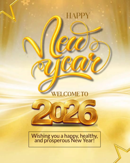 Orange Maximalist Happy New Year 2026 Template Instagram Portrait ...