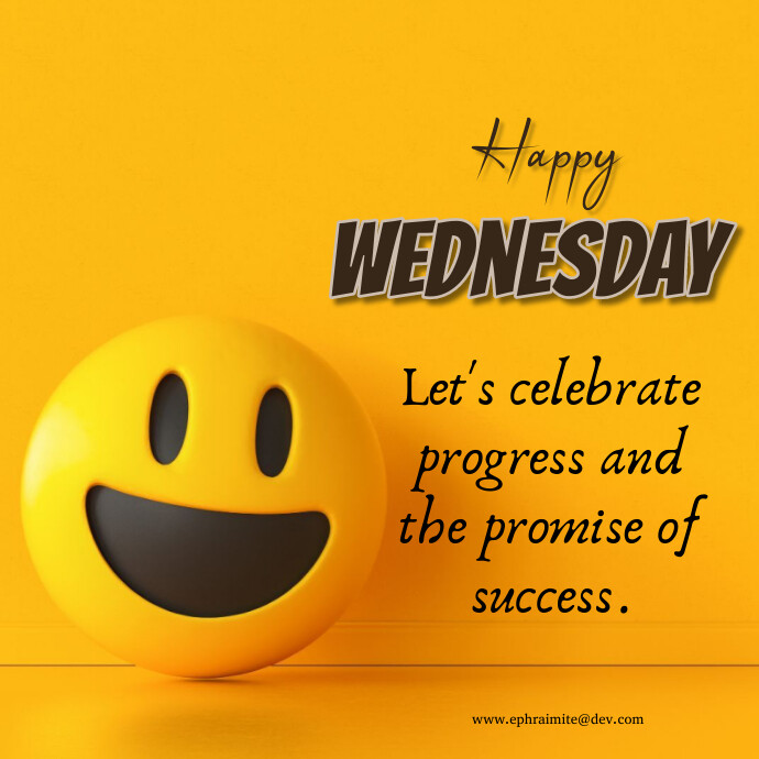 Copy of Orange Maximalist Happy Wednesday Logo | PosterMyWall