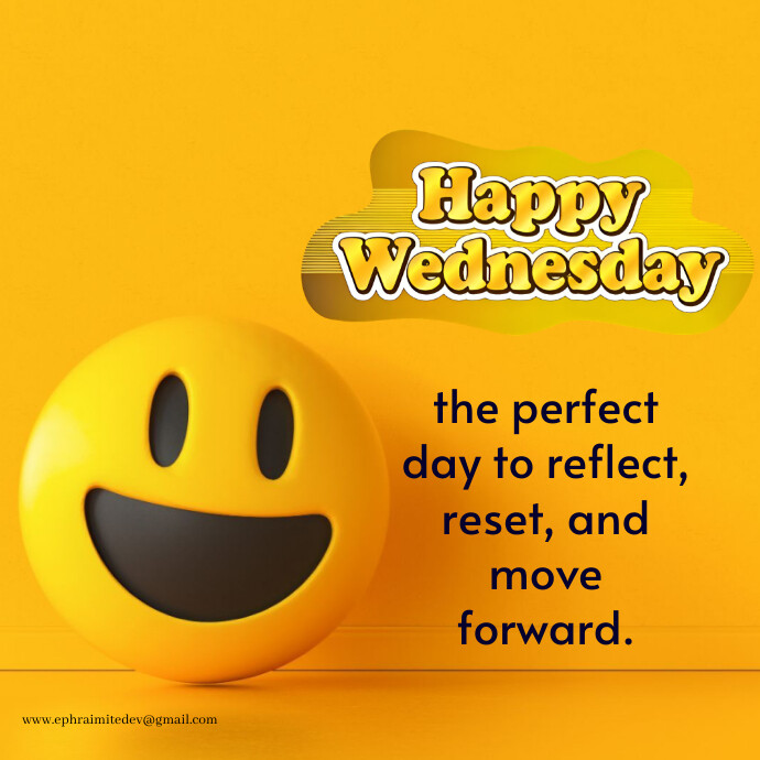 Modèle Orange Maximalist Happy Wednesday Logo | PosterMyWall