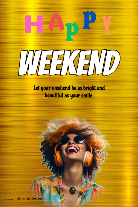 Orange Maximalist Happy Wednesday Poster Templat | PosterMyWall