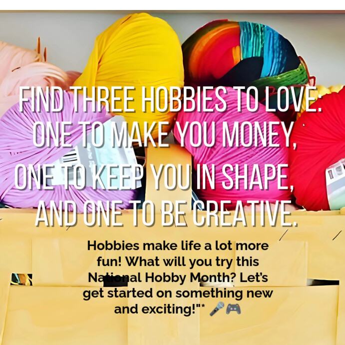 Orange Maximalist Hobbies Square (1:1) Template | PosterMyWall