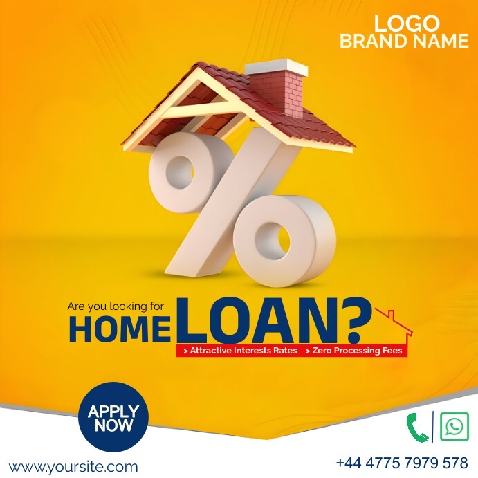 Orange Maximalist Home Loan Flyer Instagram P Template | PosterMyWall