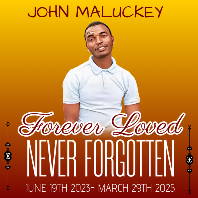 Orange Maximalist In Loving Memory Instagram Post Template | PosterMyWall