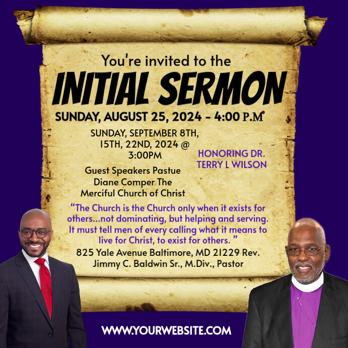 Copy of Orange Maximalist Initial Church Sermon Flyer Instagram Post ...