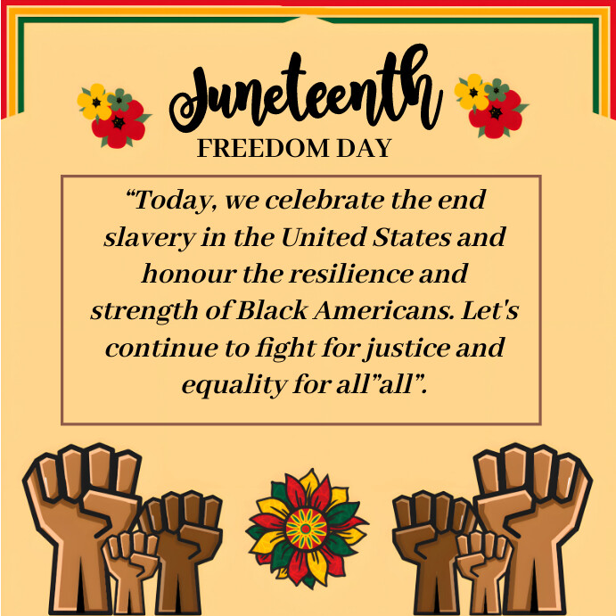 Copy of Orange Maximalist Juneteenth Freedom Day Ins | PosterMyWall