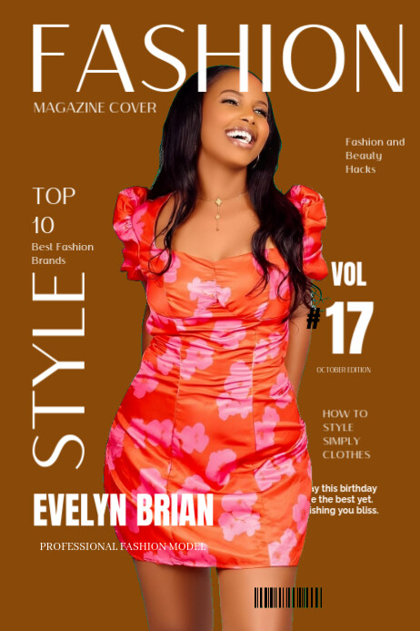 Copy of Orange Maximalist Magazine Cover Design Poster | PosterMyWall