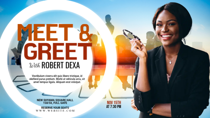 Orange Maximalist Meet & Greet Youtube Channel Cover Photo Template ...