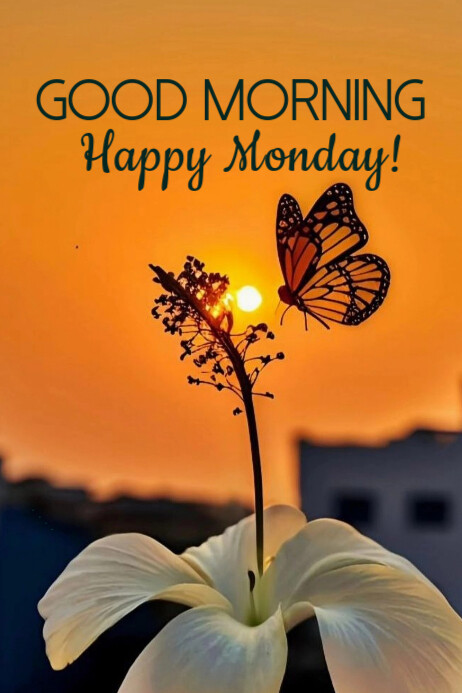 Copy of Orange Maximalist Monday Morning Banner 4' × 6' | PosterMyWall