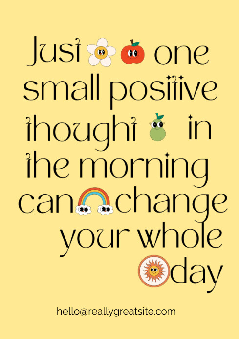 Orange Maximalist Motivational Quote A4 Template | PosterMyWall